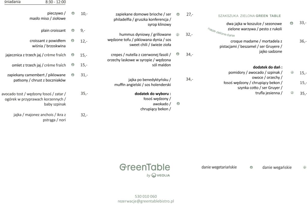 Strona główna - Green table